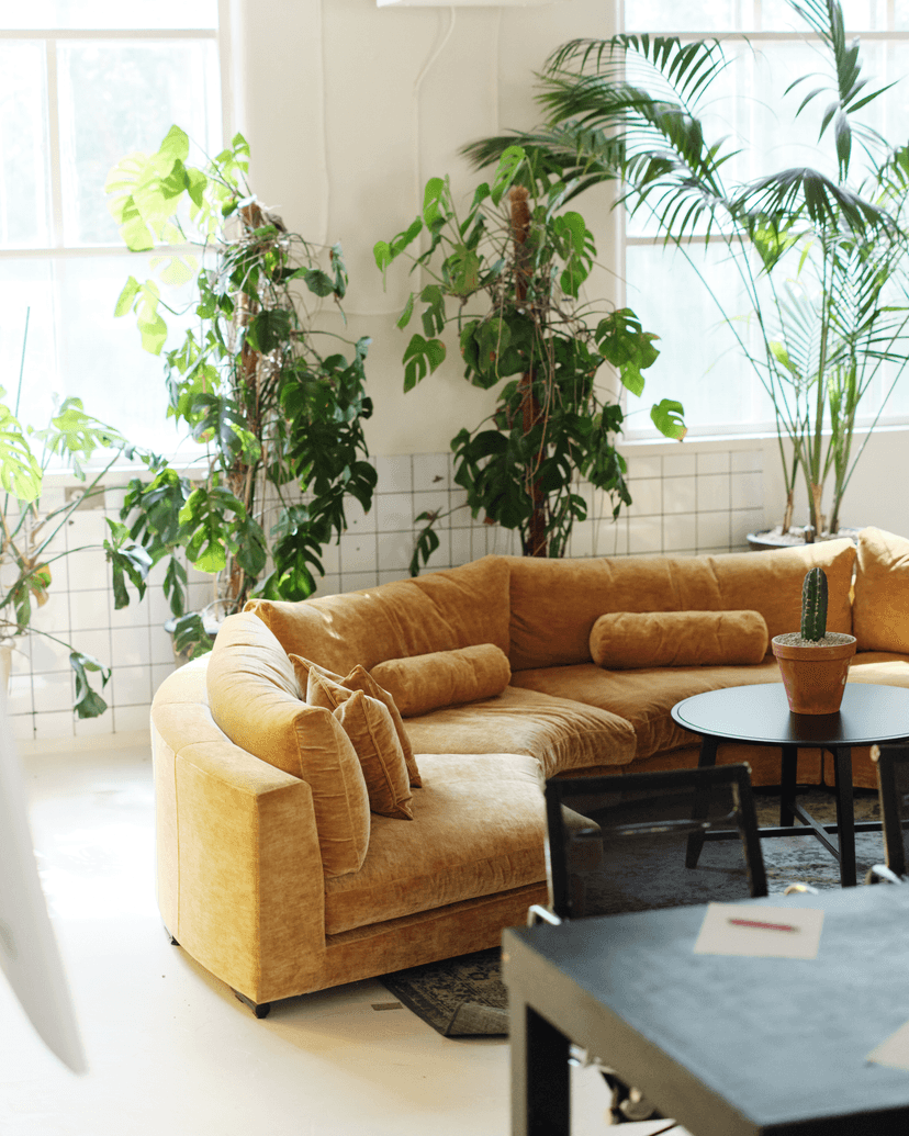 MAMMUTEN | Djup, skön modulsoffa i sammet & linne | SWEEF