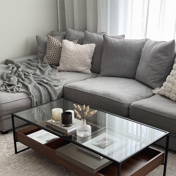 Grå soffor från Sweef