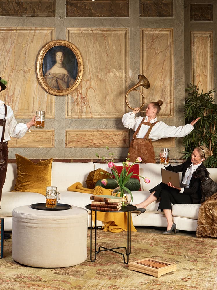 MAMMUTEN | Djup, skön modulsoffa i linne | SWEEF