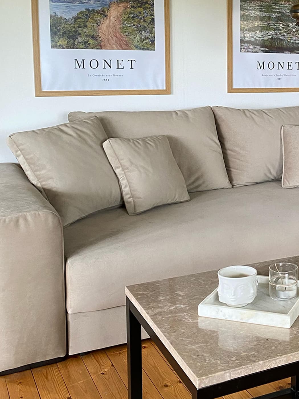 BJÖRNEN | Djup, snygg bäddsoffa med/utan divan i sammet eller ...